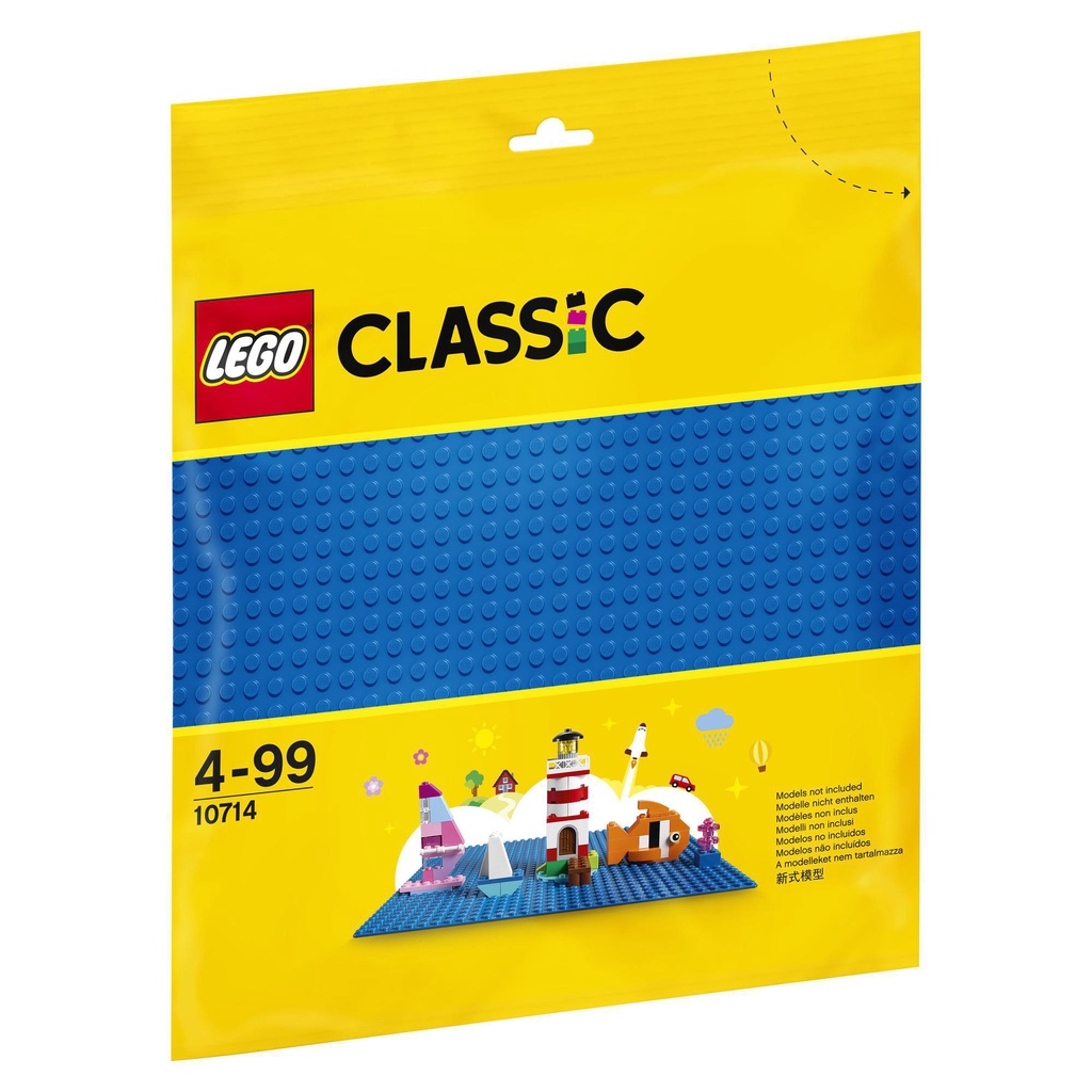 LEGO Classic 10714 Blue Baseplate (1 Piece) Bricks for Kids Creative ...