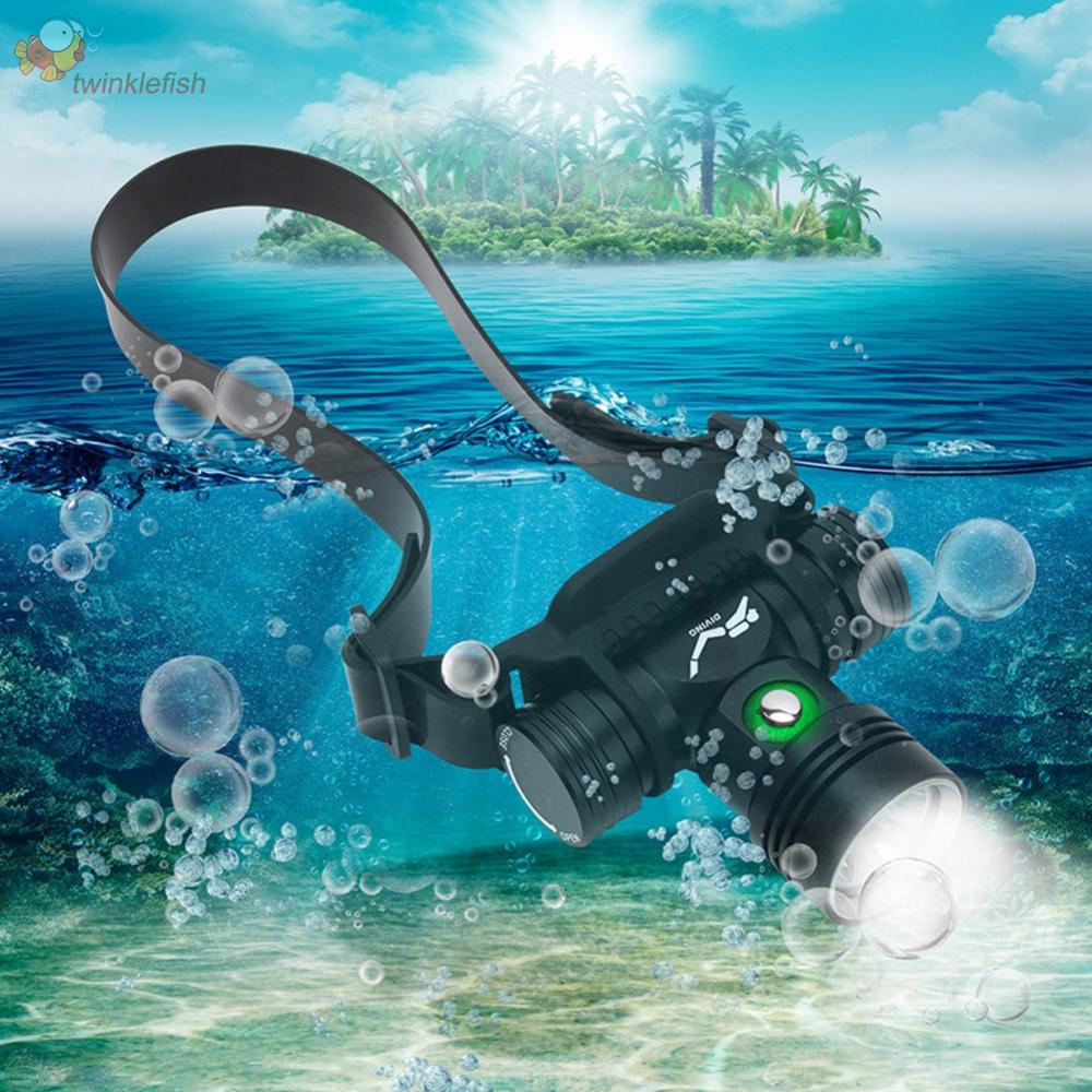 1Pcs 50000LM Diving Headlamp Underwater Headlights Scuba Head ...