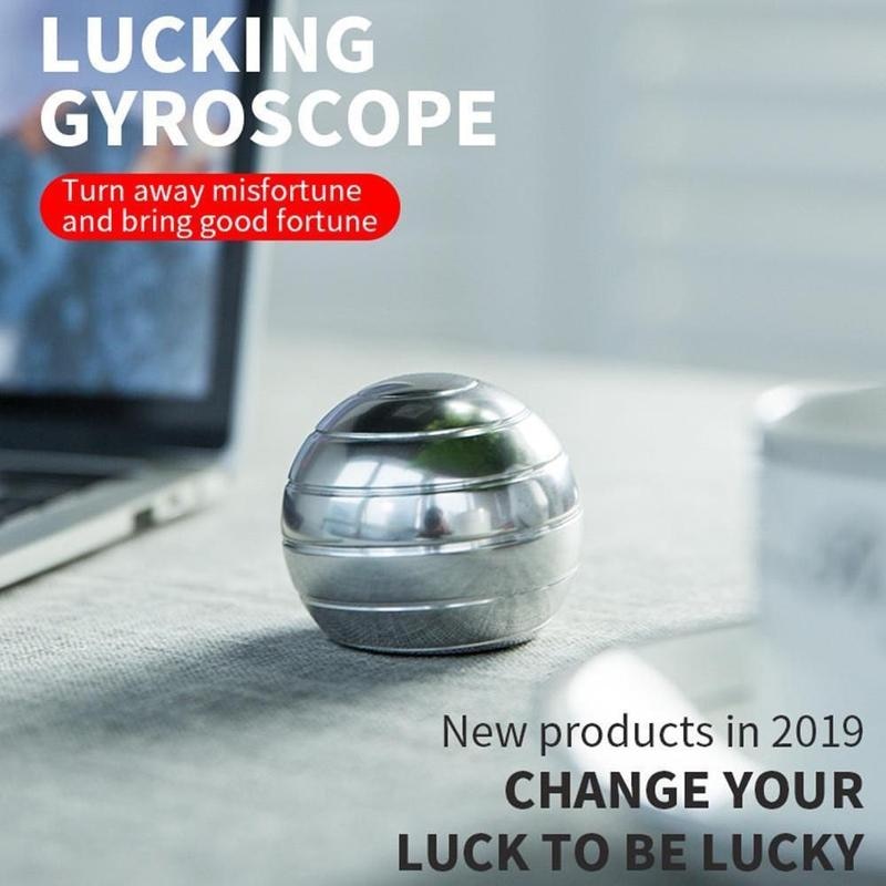 New Desktop Decompression Rotating Spherical Gyroscope Desk Toy Metal ...