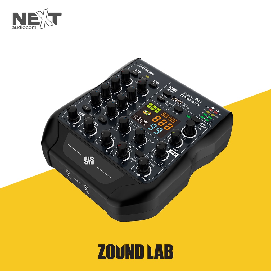 NEXT AUDIOCOM M1 Mixer เครื่องผสมสัญญาณเสียง 4 ช่อง เอฟเฟคแท้ มิกเซอร์แบบมืออาชีพ - zoundlab ...