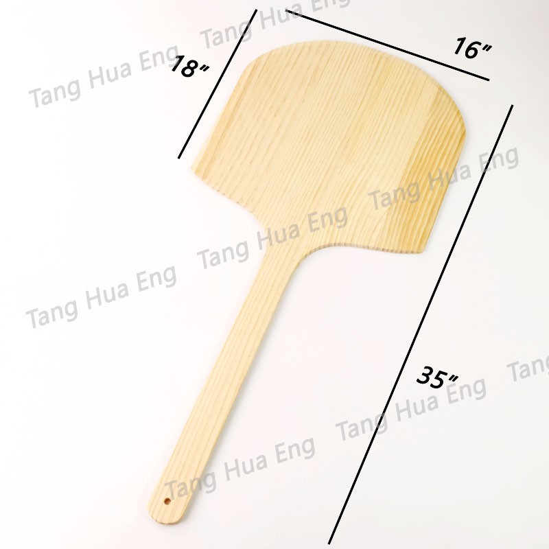 ไม้พายตักพิซซ่า ( ไม้ ) ขนาด 16x18 นิ้ว ด้ามไม้ ยาว 35 นิ้ว | Shopee ...
