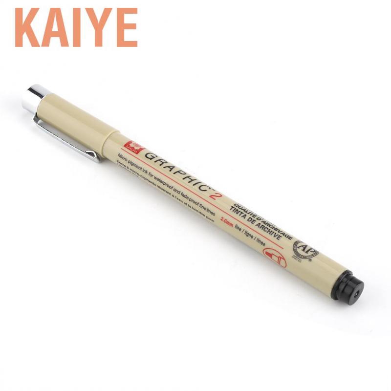 Kaiye Drawing Sketch Pigment Line ArtMaker Pen Ink Brush Tip Craft (2 ...
