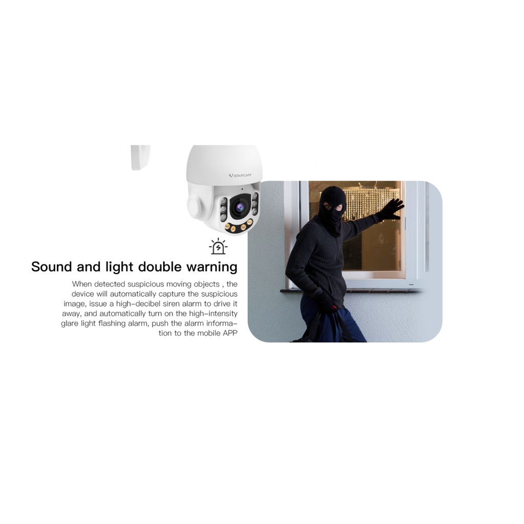 VSTARCAM CS65-X5 (ซูม 5 เท่า) Outdoor ความละเอียด 3MP(1296P) กล้องวงจรปิดไร้สาย กล้องนอกบ้าน ภาพ ...