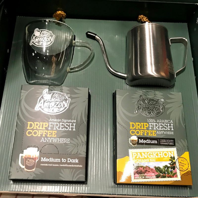 ดริปคอฟฟี่อเมซอน Café Amazon Ready to Drip Gift Set 2021 ชุดของขวัญ ...