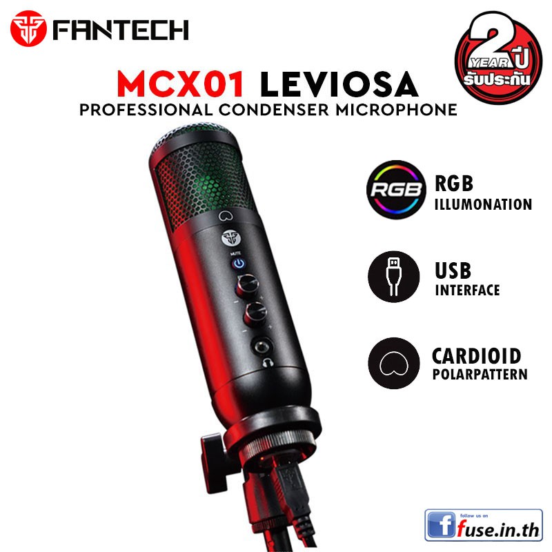 FANTECH Leviosa Microphone MCX01 Professional Microphone RGB | Shopee ...