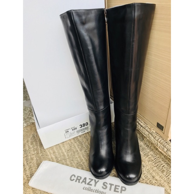 รองเท้าบูท หนังแท้ CRAZY STEP size 38 (กล่อง ป้ายครบ สภาพใหม่กริบ ...