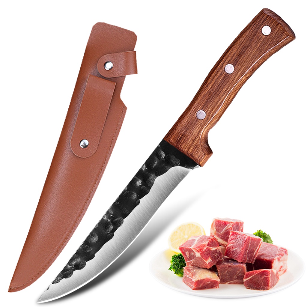 มีด6.5quot Forged Hunting Knife Stainless Steel Boning Butcher Knife ...