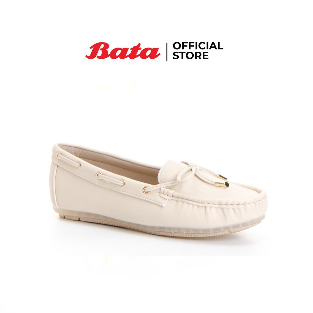 Bata LADIESCASUAL MOCCASINE รองเท้าลำลองแฟชั่น แบบสวม สีครีม รหัส ...