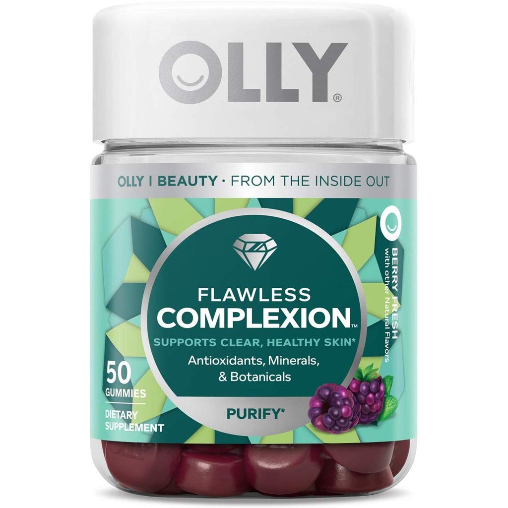 OLLY Flawless Complexion Gummy, 25 Day Supply (50 Count), Berry Fresh ...