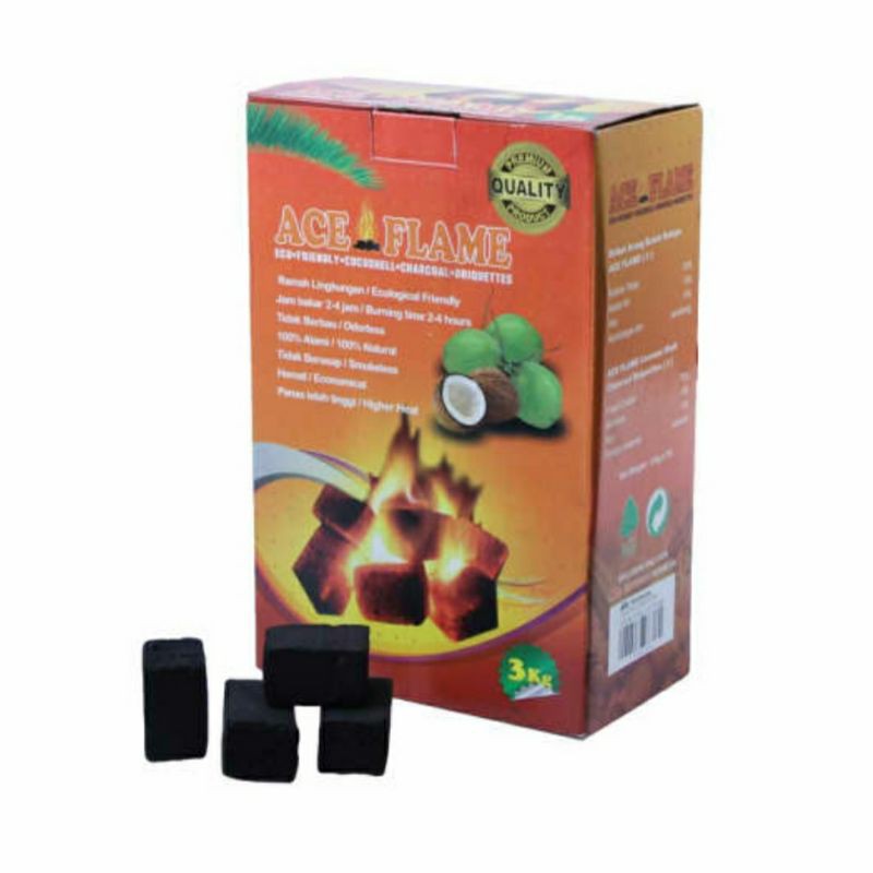 Ace Flame Charcoal Coconut Shell Briquettes Briquettes เปลือกมะพร้าว ...