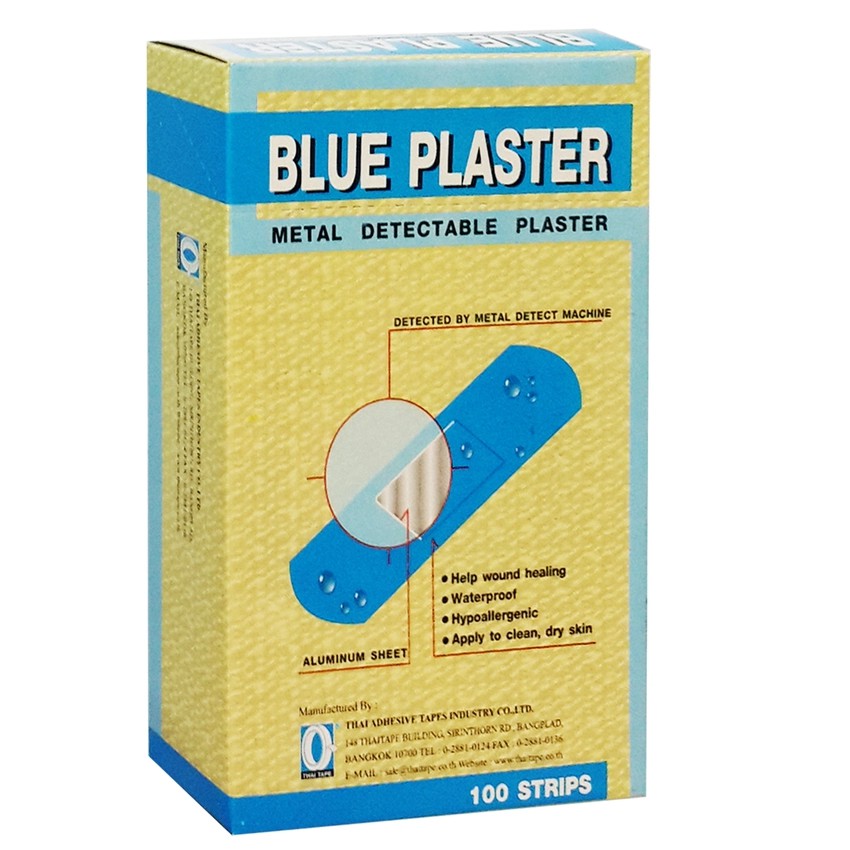 BLUE PLASTER 100 ชิ้น พลาสเตอร์ แบบตรวจจับโลหะ | Shopee Thailand