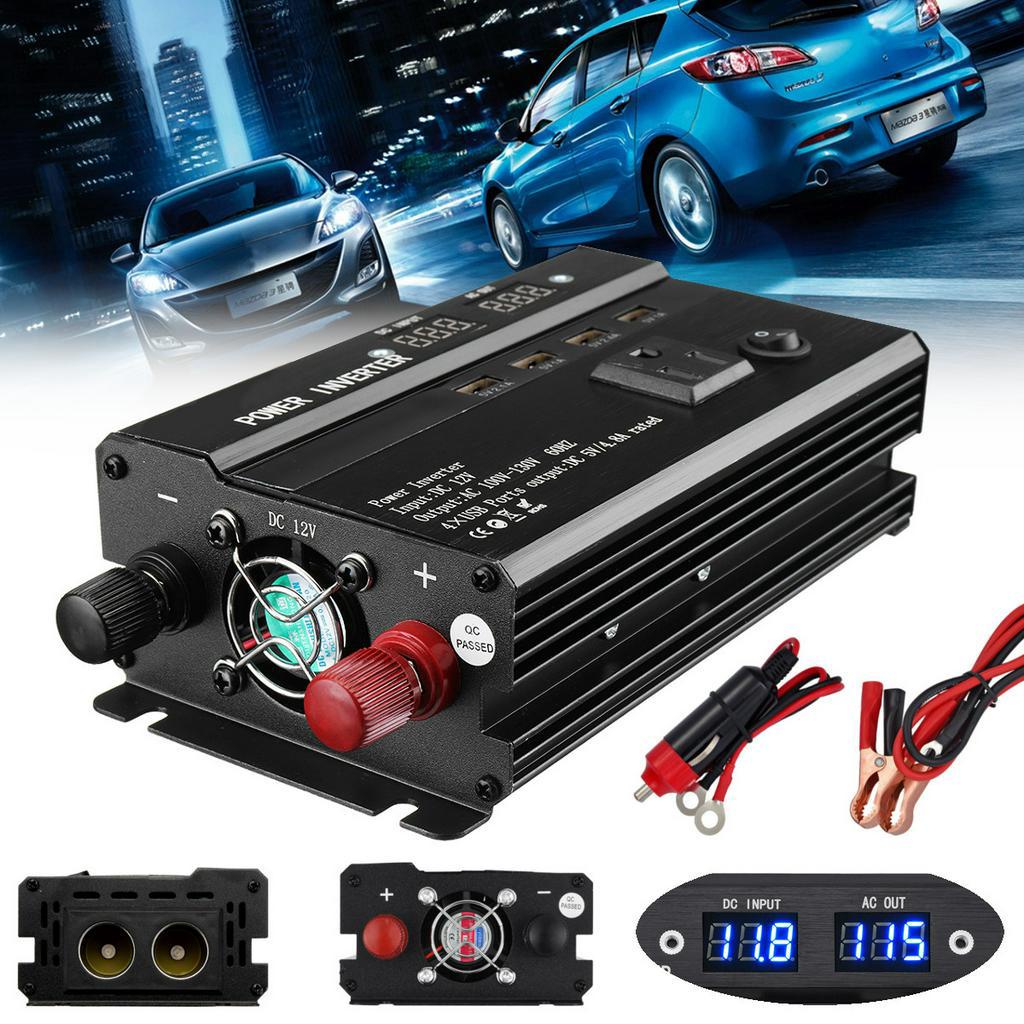 3000W4000W6000Wเครื่องแปลงไฟพลังงานแสงอาทิตย์DC 12V24Vเป็นไฟฟ้ากระแสสลับ220V Sine Waveจอแสดงผล ...