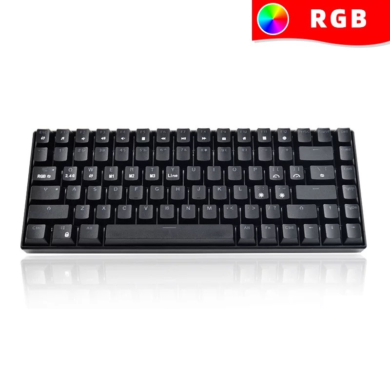 คีย์บอร์ด:RGB Mechanical Gaming Keyboard 60 Comact 84 Keys Hot Swaable ...
