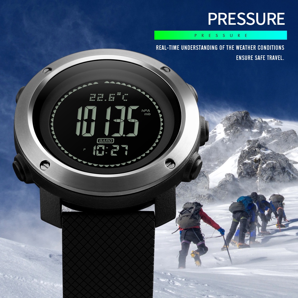 SKMEI Altimeter Barometer Thermometer Altitude Men Digital Watches ...