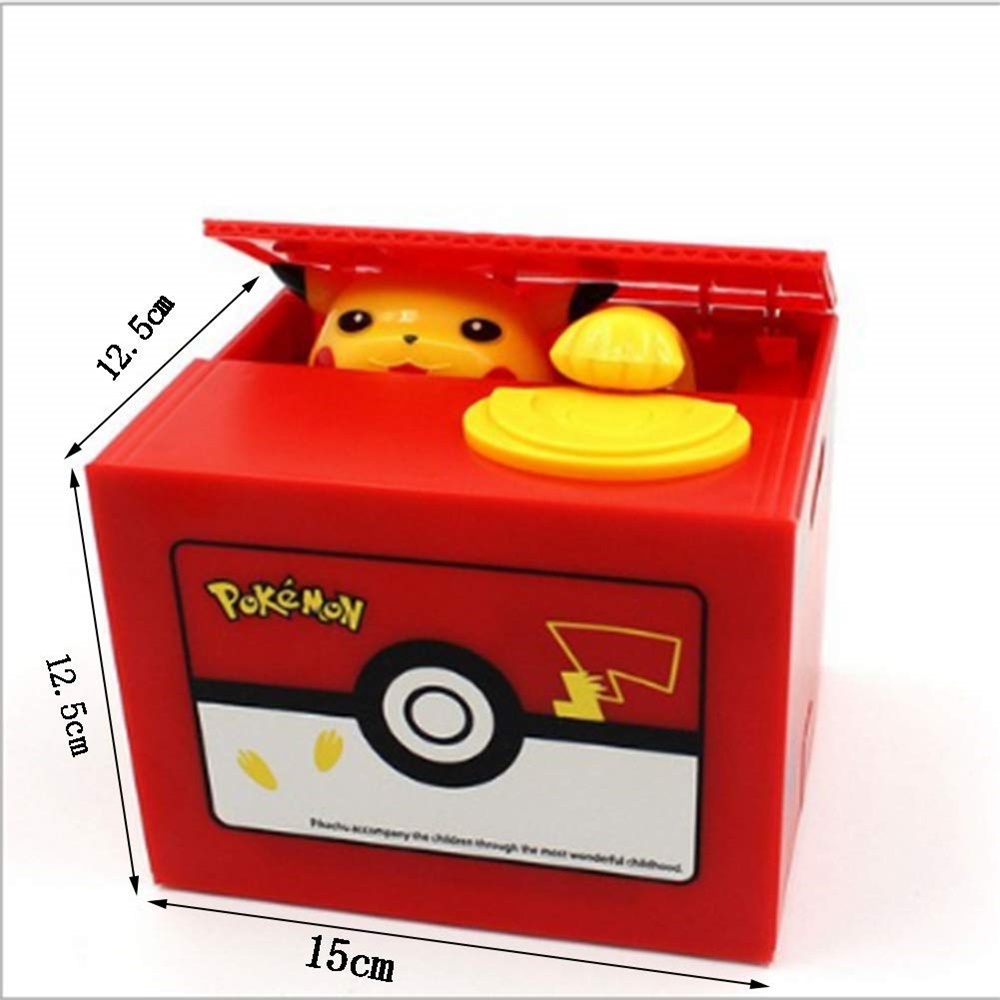 Pokemon Money Box Pikachu Moving Electronic Coin Bank Collectible Music ...