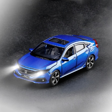 1/32 Honda Civic Model Toy Cars Alloy Diecast Metal Casting Light Sound ...