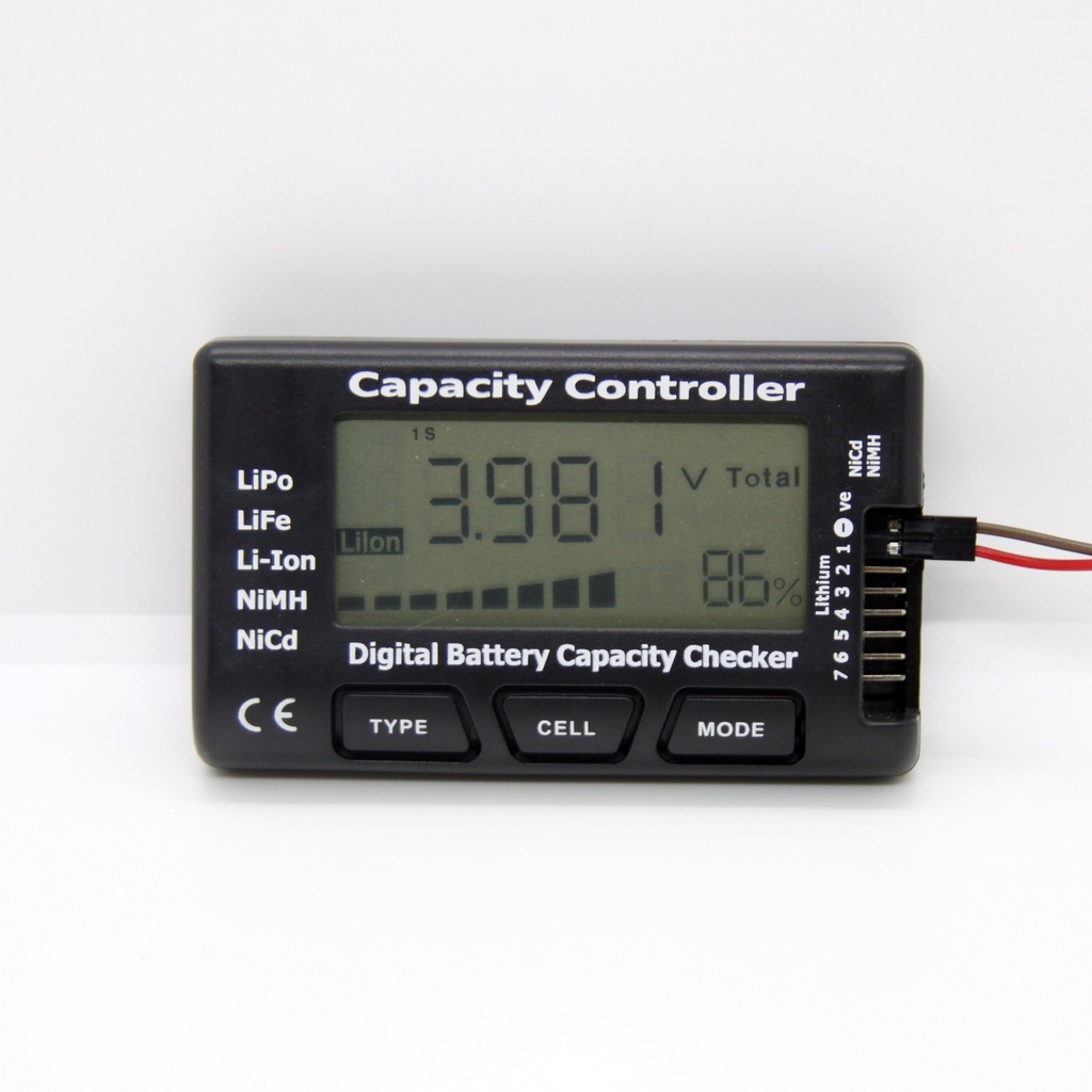 เครื่องทดสอบความจุแบตเตอรี่ 2.1" RC Cell Meter-7 Digital Battery ...