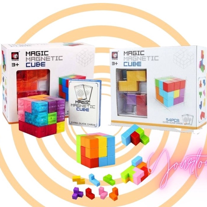 พร้อมส่ง!! Magic Magnetic Cube - บล็อกต่อแม่เหล็ก เสริมสร้างทักษะสำหรับเด็ก | Shopee Thailand
