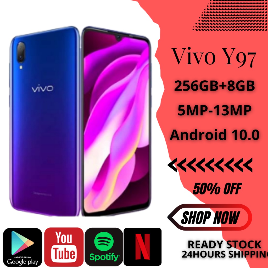 【พร้อมส่ง】 【จัดส่งฟรี】VIVO Y97 (4+128GB) + กล้องคู่ AI Dual Camera + จอกว้าง 6.3” (รับประกัน 1ปี ...