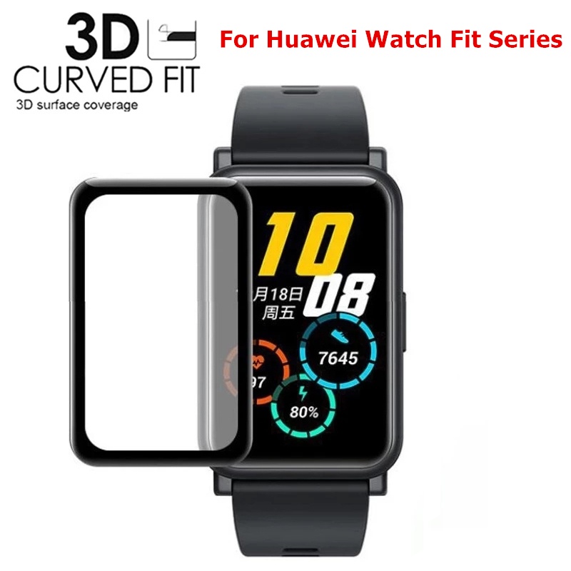 ฟิล์มกันรอยหน้าจอ แบบนิ่ม 3d Hd สําหรับ Huawei Watch Fit Fit 2 Fit Mini