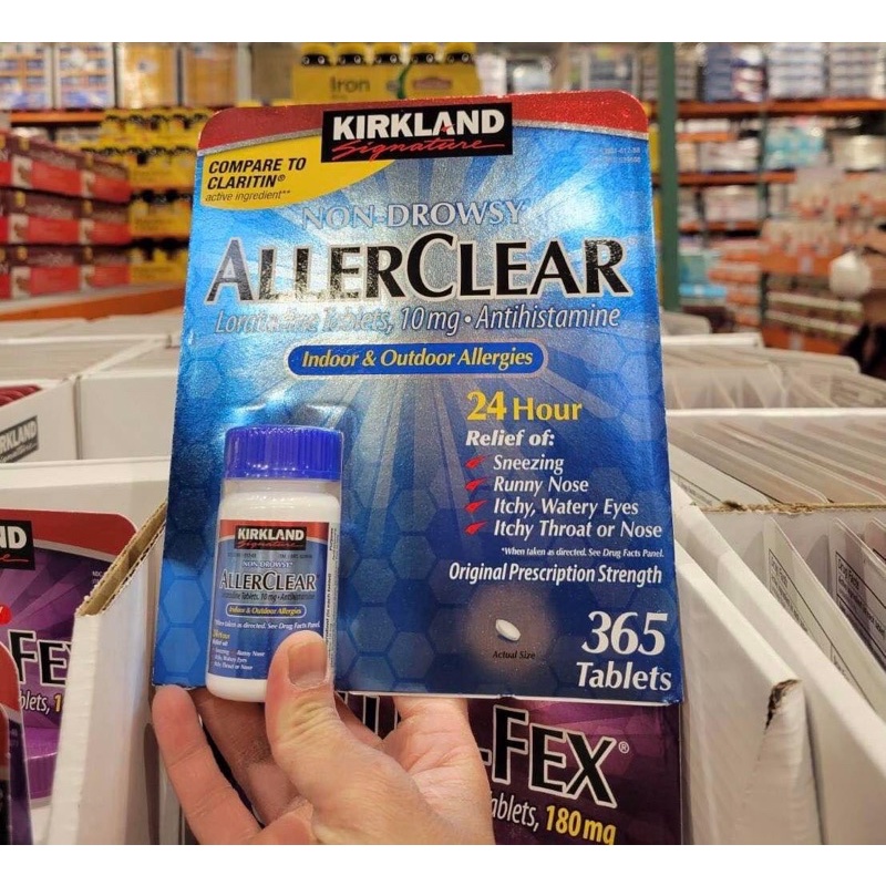 (พร้อมส่ง) Kirkland Signature Non-Drowsy AllerClear Antihistamine 10mg ...