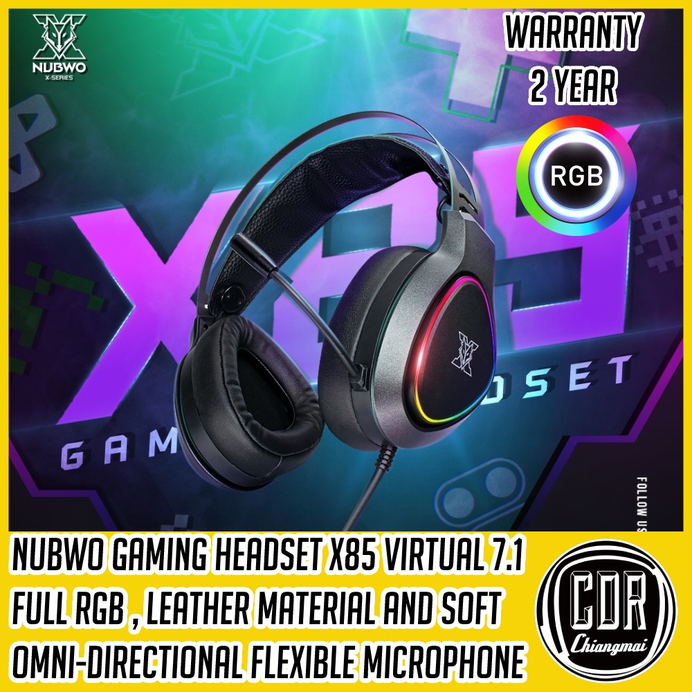 หูฟังเกมมิ่ง NUBWO GAMING HEADSET X85 เสียง 7.1 VIRTUAL SURROUND SOUND ...