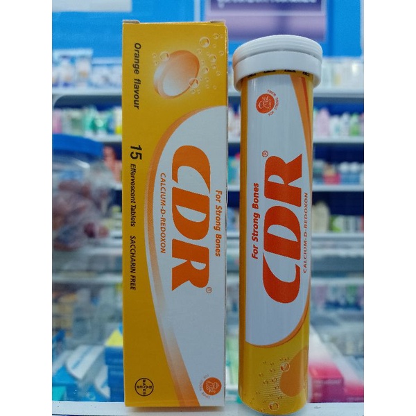 CDR calcium d redoxon ซีดีอาร์ แคลเซียม เม็ดฟู่ละลายน้ำ บำรุงกระดูก รส ...