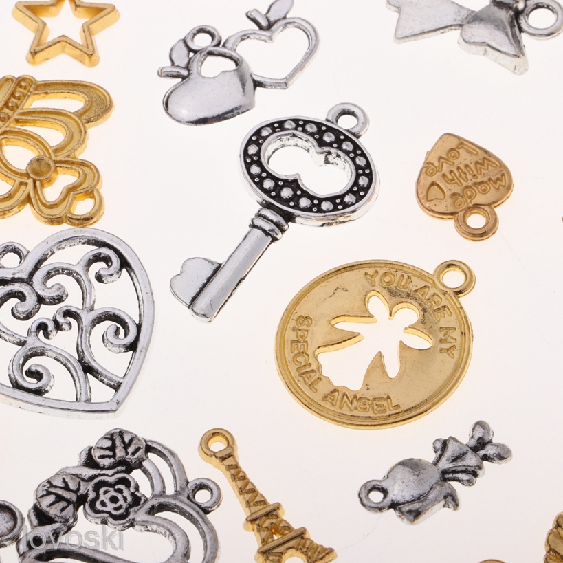 40x Vintage Mixed Alloy Charms Pendants DIY Jewelry Craft Making ...