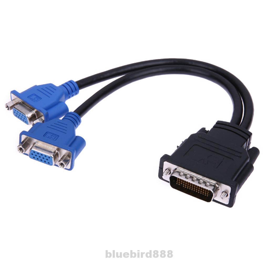 อะแดปเตอร์ DVI-TO-VGA Video Y Splitter DM-59 Pin to Dual 15 VGA Cable ...