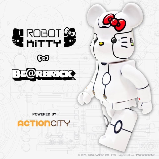 Bearbrick robot hello kitty white 1000% | Shopee Thailand