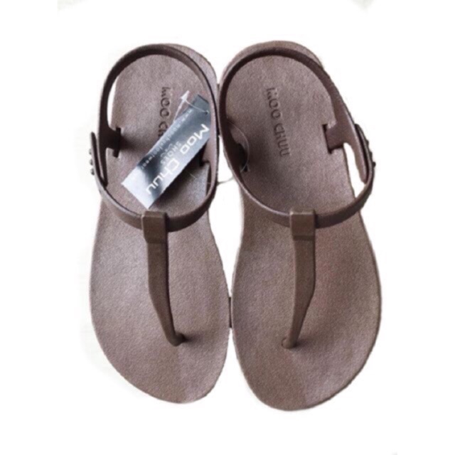 เลือกสีได้ moochuu MC 04 sandal (น้ำตาลล้วน) - moochuu_shoess - ThaiPick