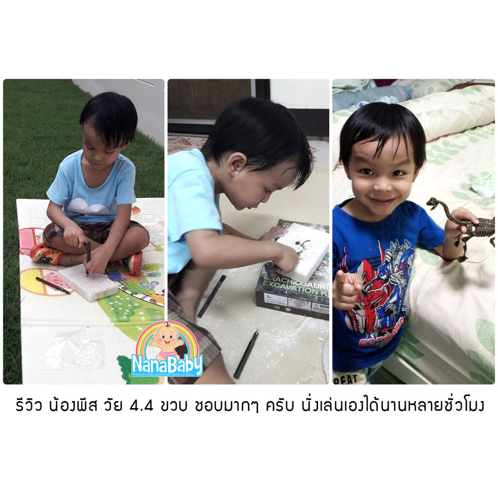 ของเล่นวิทยาศาสตร์ ชุดขุดฟอสซิลไดโนเสาร์ ชิ้นส่วนตัวต่อ 3D Skeleton Excuvation Kits - nanababy ...