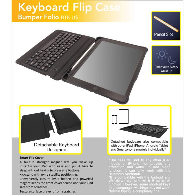 Capdase Shockproof Case with Bluetooth Keyboard for iPad Air 4 (10.9 ...