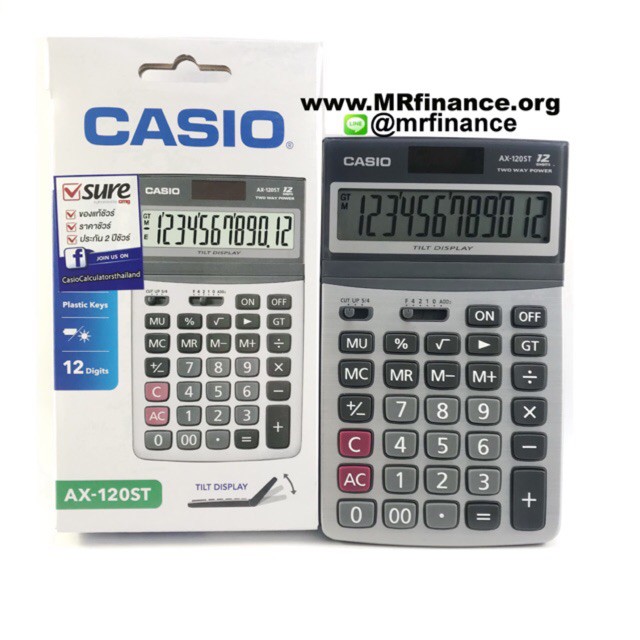 เครื่องคิดเลข Casio AX-120ST ของใหม่ ของแท้ ประกันศูนย์ 2 ปี | Shopee ...