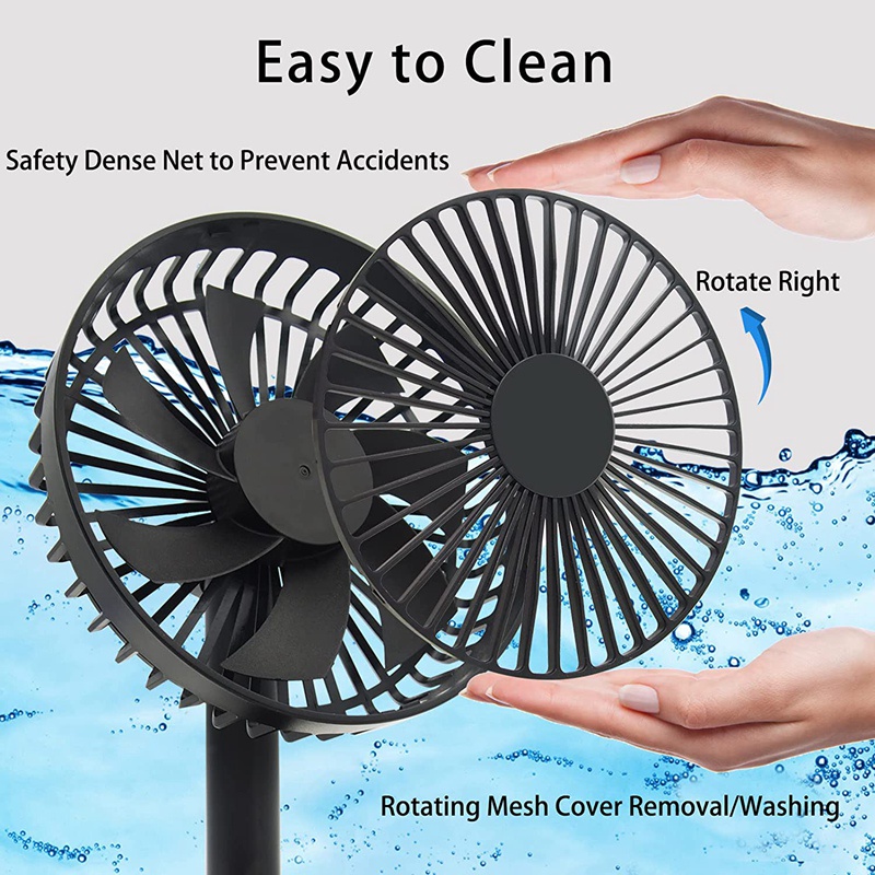 USB Desk FanTable Fan Oscillating Fan Head Rotating Adjustment Portable ...