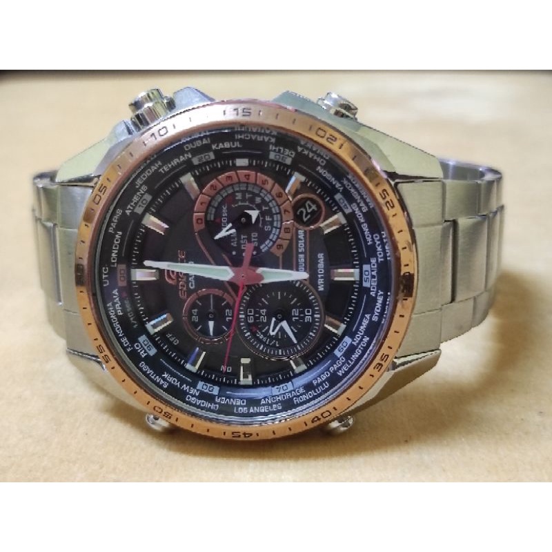 นาฬิกา Casio Edifice World Time Tough Solar EQS-500 มือสอง ของแท้ 100 ...