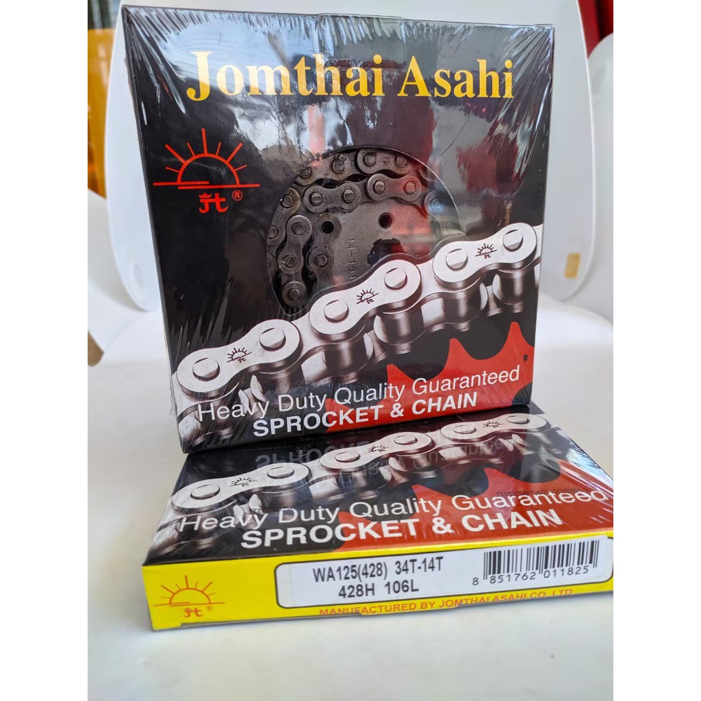 โซ่ JT420 พระอาทิตย์ (เลือกความยาวด้านใน โซ่เหล็กดำ ไม่มีโอริง ข้อต่อก ...