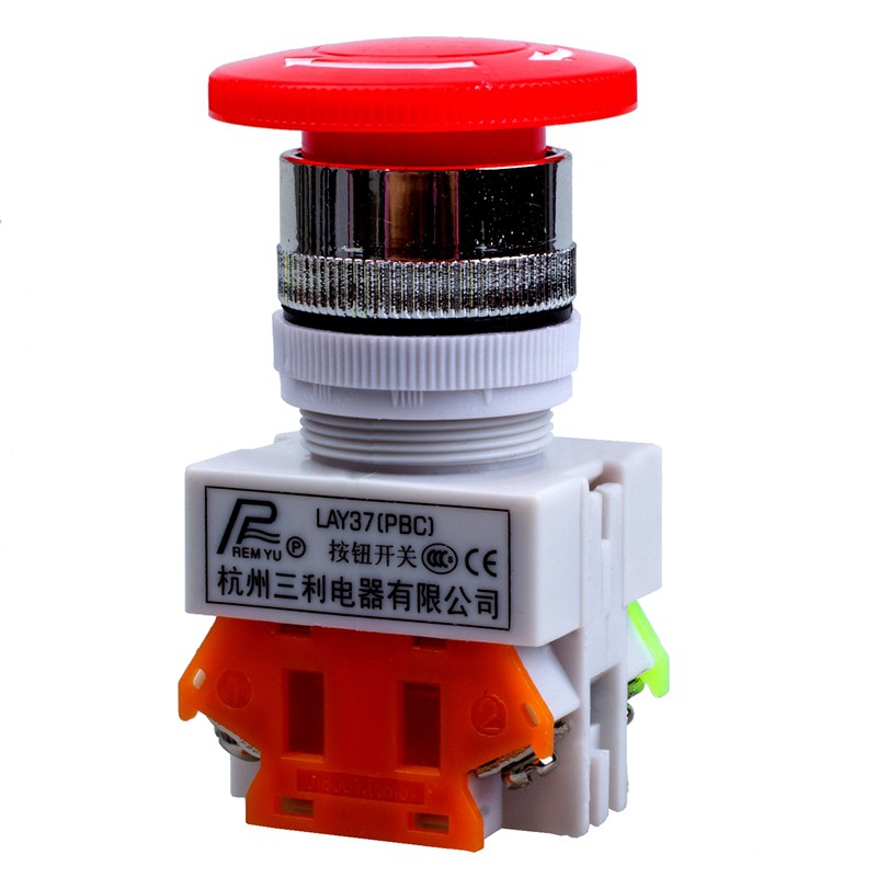 Red Mushroom Cap 1NO 1NC DPST Emergency Stop Push Button Switch AC 660V 10A - xgaminfhcaifueh.th ...