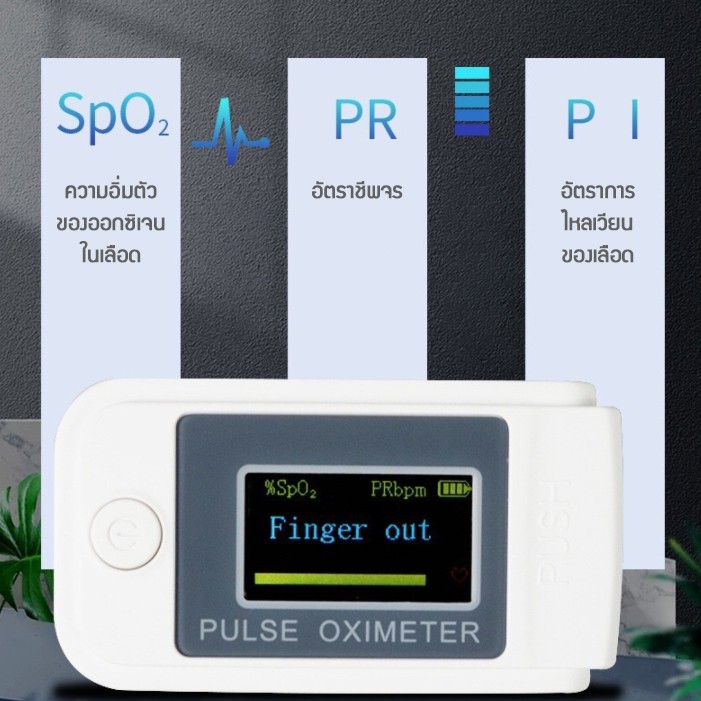 Fingertip pulse oximeter LK89 เครื่องวัดออกซิเจนปลายนิ้ว จอ LED เข้าใจ ...