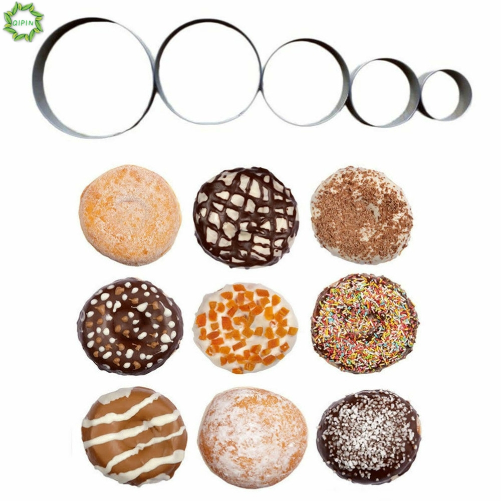 Cod Qipin Creative Round Cookie Biscuit Cutter Set Pastry Cutter 5pc ...