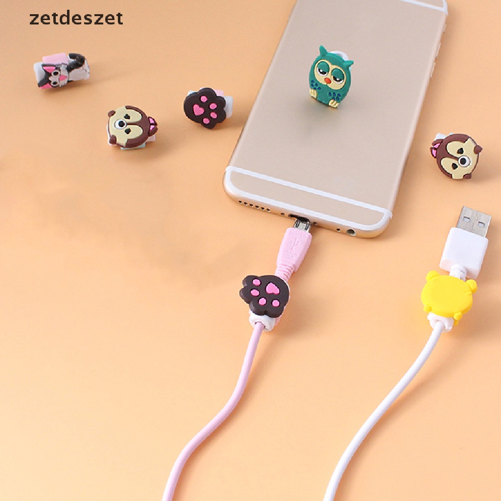 (zetdeszet) Cartoon Charging Cable Protector Cute Cord Protection Cover ...
