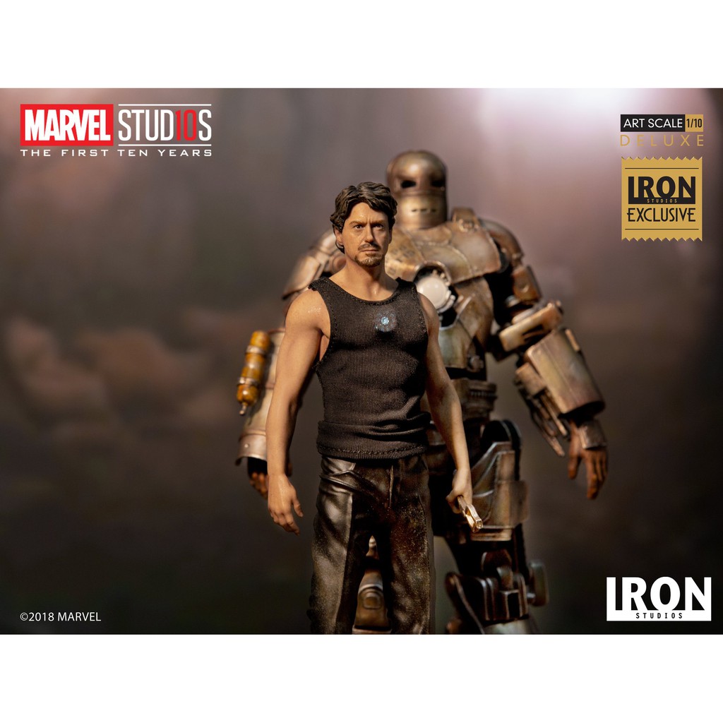 งานปั้น ของสะสม Iron Studios 1/10 Deluxe Art Scale - Tony Stark & Mark ...