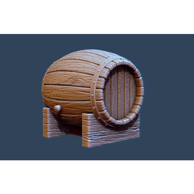 [Board Game Token] Wooden Barrel and Stand - DnD Token | Shopee Thailand