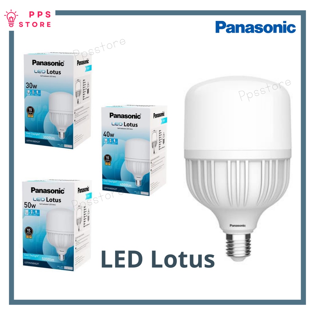 หลอดไฟ Panasonic LED LOTUS 30W / 40W / 50W แสงขาว Daylight | Shopee ...