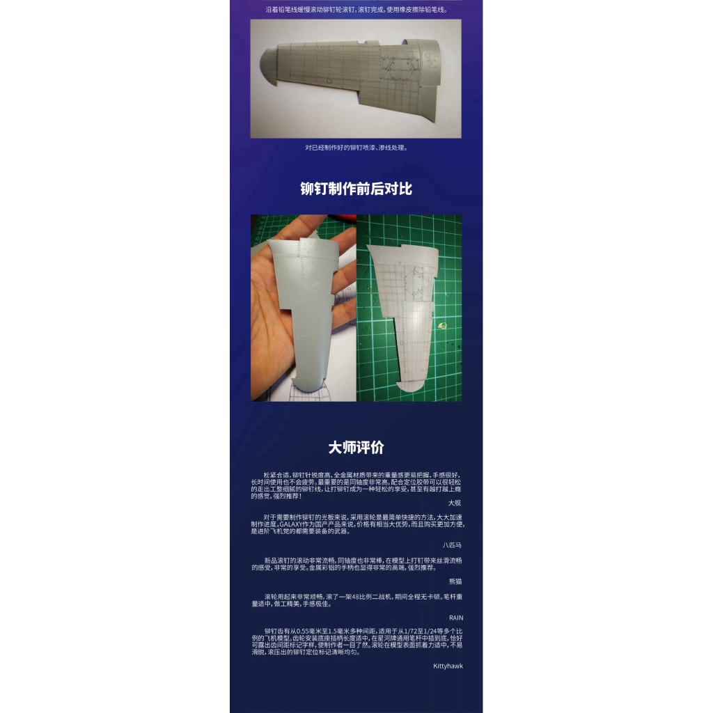 GALAXY-MODEL Rivet Maker Tool Multiple Size, No Handle, Can Be Use With ...