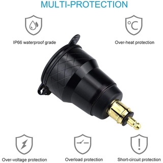 DIN Hella Powerlet Plug to Dual Quick Charge 3.0 USB Charger Adapter ...