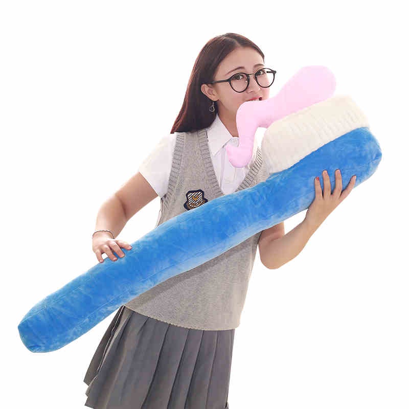90CM One Piece Creative Toothbrush Pillow PP Cotton Stuffed Sleeping ...