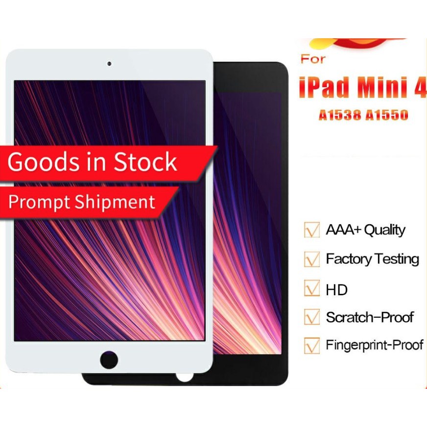 อะไหล่หน้าจอสัมผัสดิจิทัล LCD แบบเปลี่ยน สําหรับ iPad Mini 4 iPad Mini 4 Mini4 A1538 A1550 ...