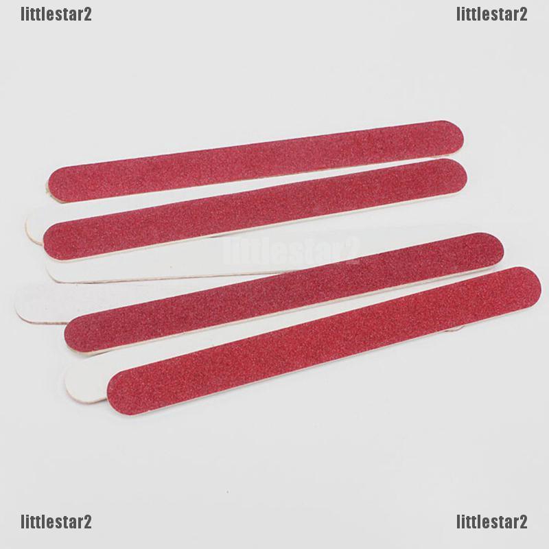 {MUV} 10pcs wood nail art sanding file buffer for salon manicure ...