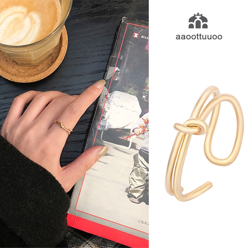 Women Minimalist Rings Adjustable Open Rings Trendy Jewelry - aaoottuuoo5.th - ThaiPick